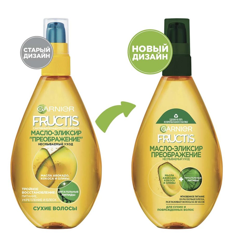 Масло для волос Fructis Преображение Тройное восстановление Garnier