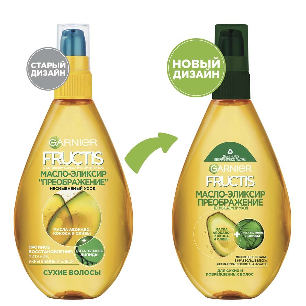 Масло для волос Fructis Преображение Тройное восстановление Garnier