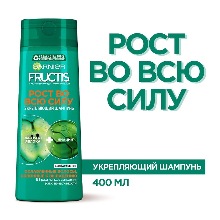 Шампунь Рост во всю силу 400 мл Fructis Garnier: купить у партнеров
