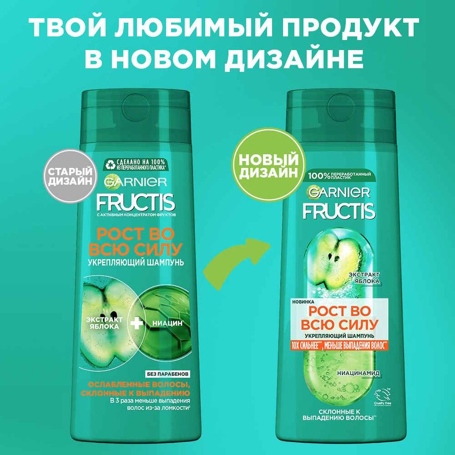 Шампунь Рост во всю силу 400 мл Fructis Garnier: купить у партнеров
