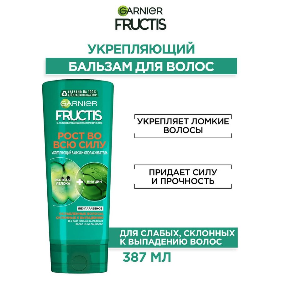 Бальзам Рост во всю силу Fructis Garnier 387 мл: купить у партнеров