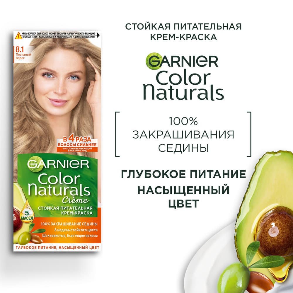 Garnier [8.1 Песчаный берег]: краска для волос, купить, отзывы